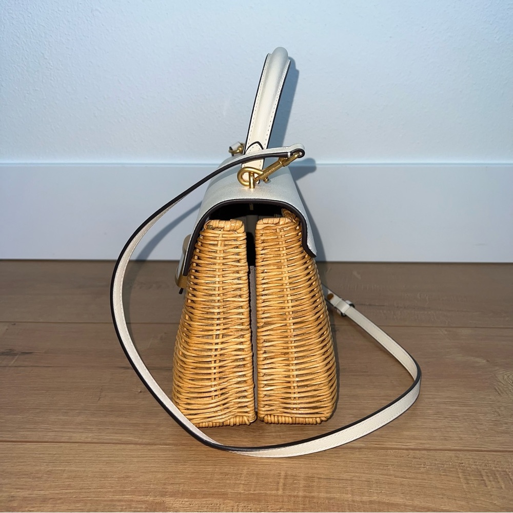 Kate Spade Medium Katy Wicker Top Handle Bag - Gem